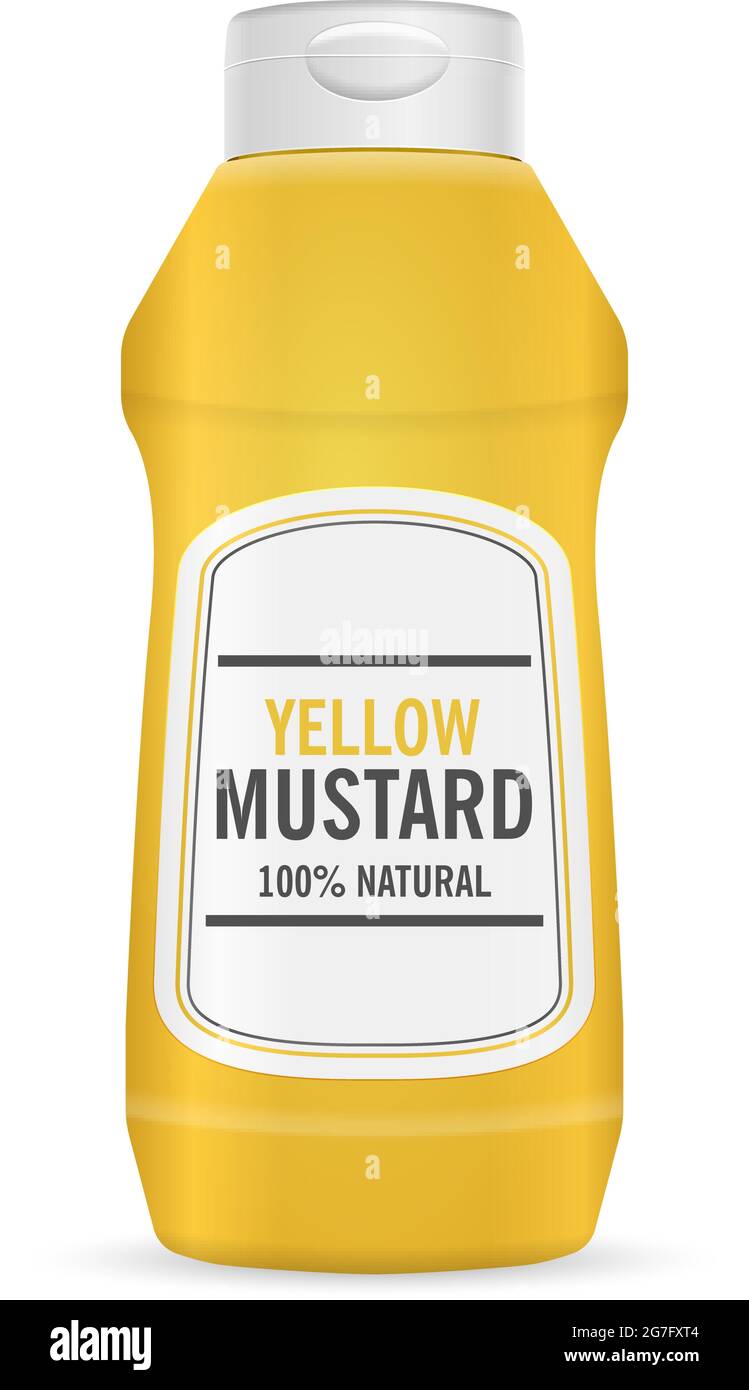 Mustard bottle on a white background. Vector illustration Stock Vector ...