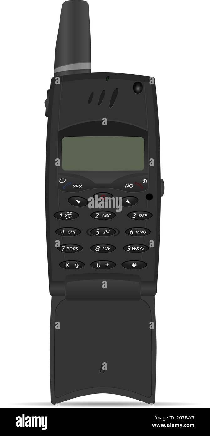 Classic mobile phone on a white background. Vector illustration Stock ...