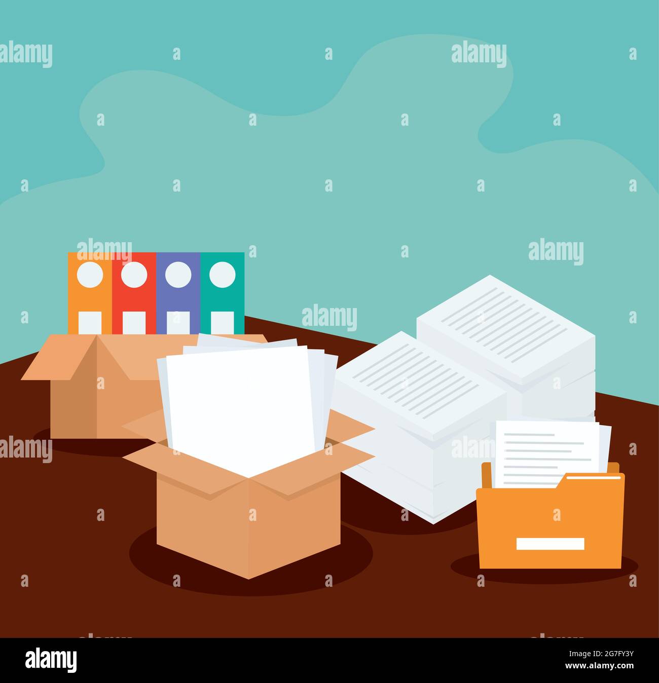 paperwork piles design Stock Vector Image & Art - Alamy