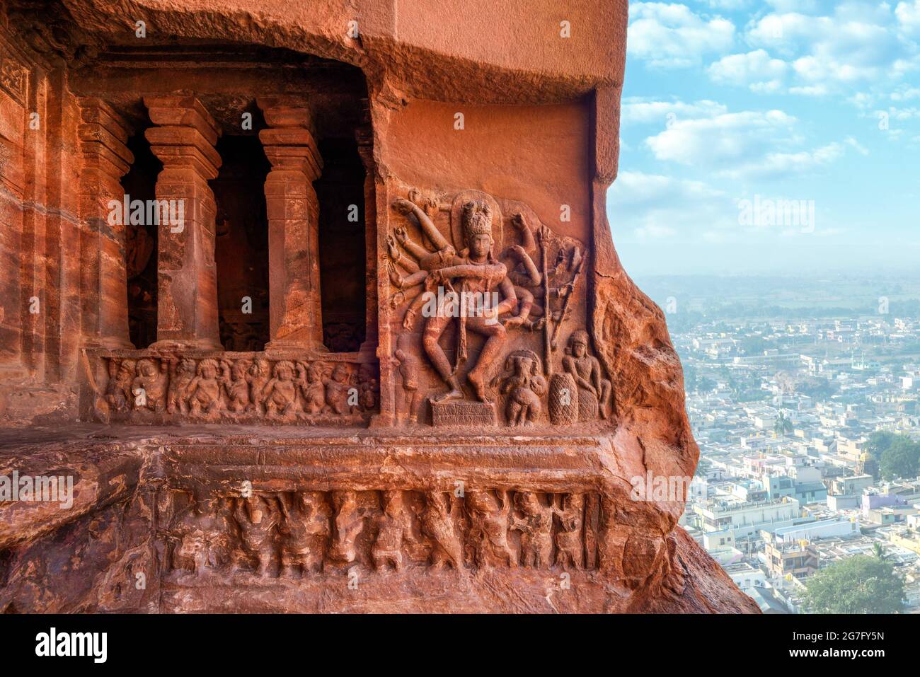 Badami Cave Temples, Karnataka. It is unesco heritage site and place of ...
