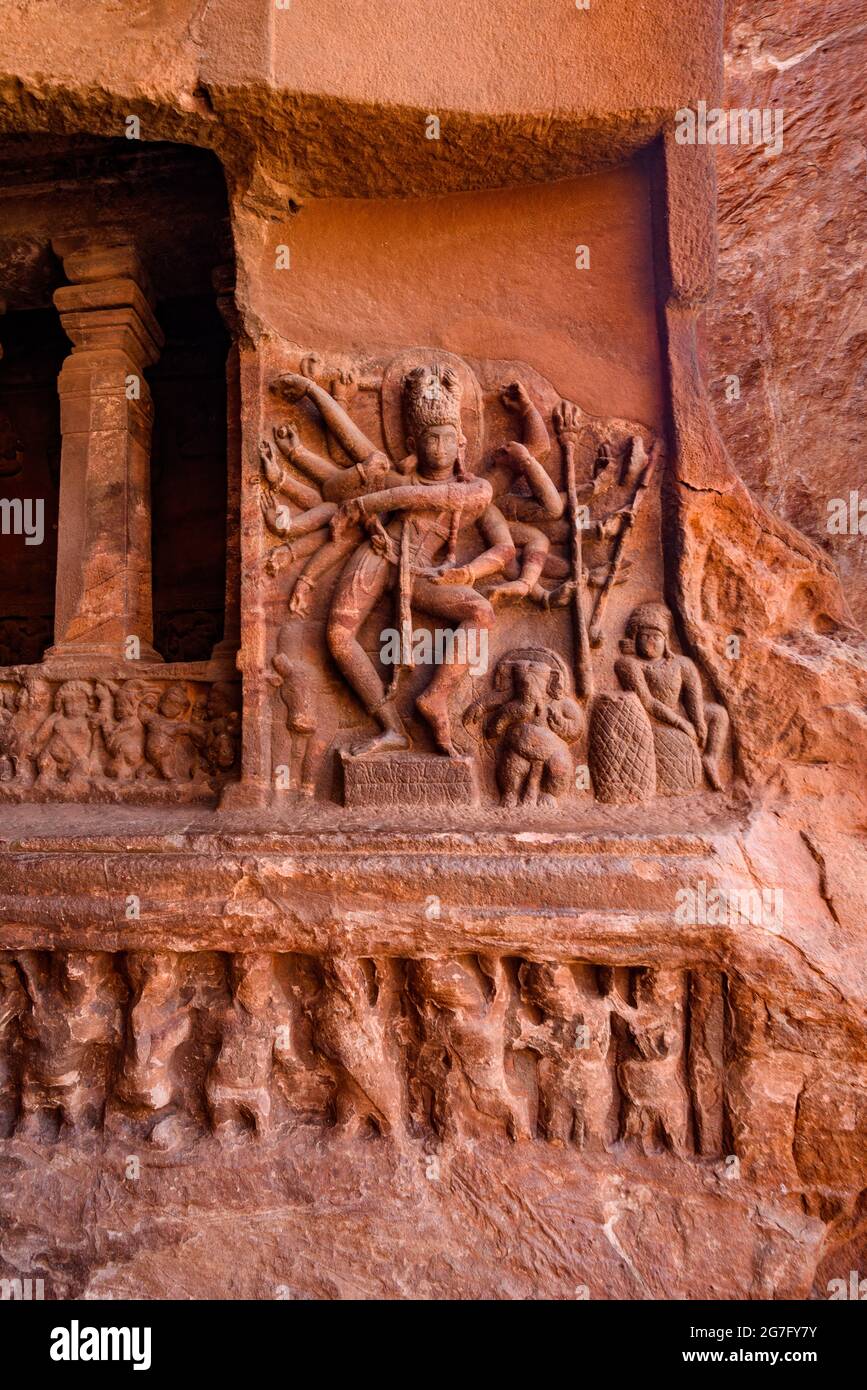 Badami Cave Temples, Karnataka. It is unesco heritage site and place of ...