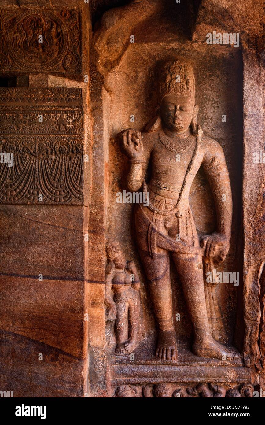 Badami Cave Temples, Karnataka. It is unesco heritage site and place of ...