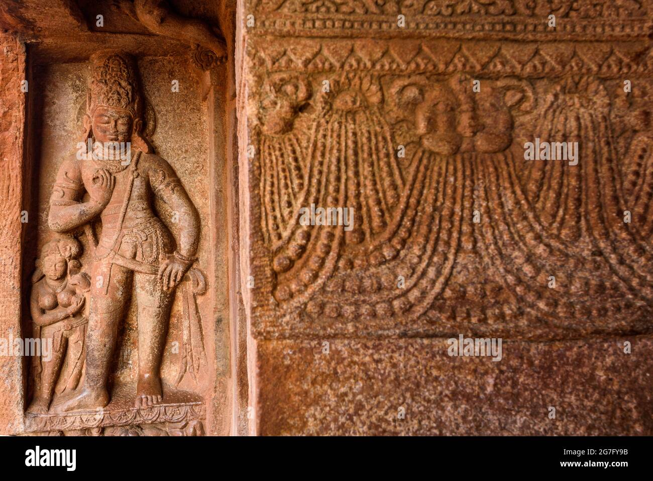 Badami Cave Temples, Karnataka. It is unesco heritage site and place of ...