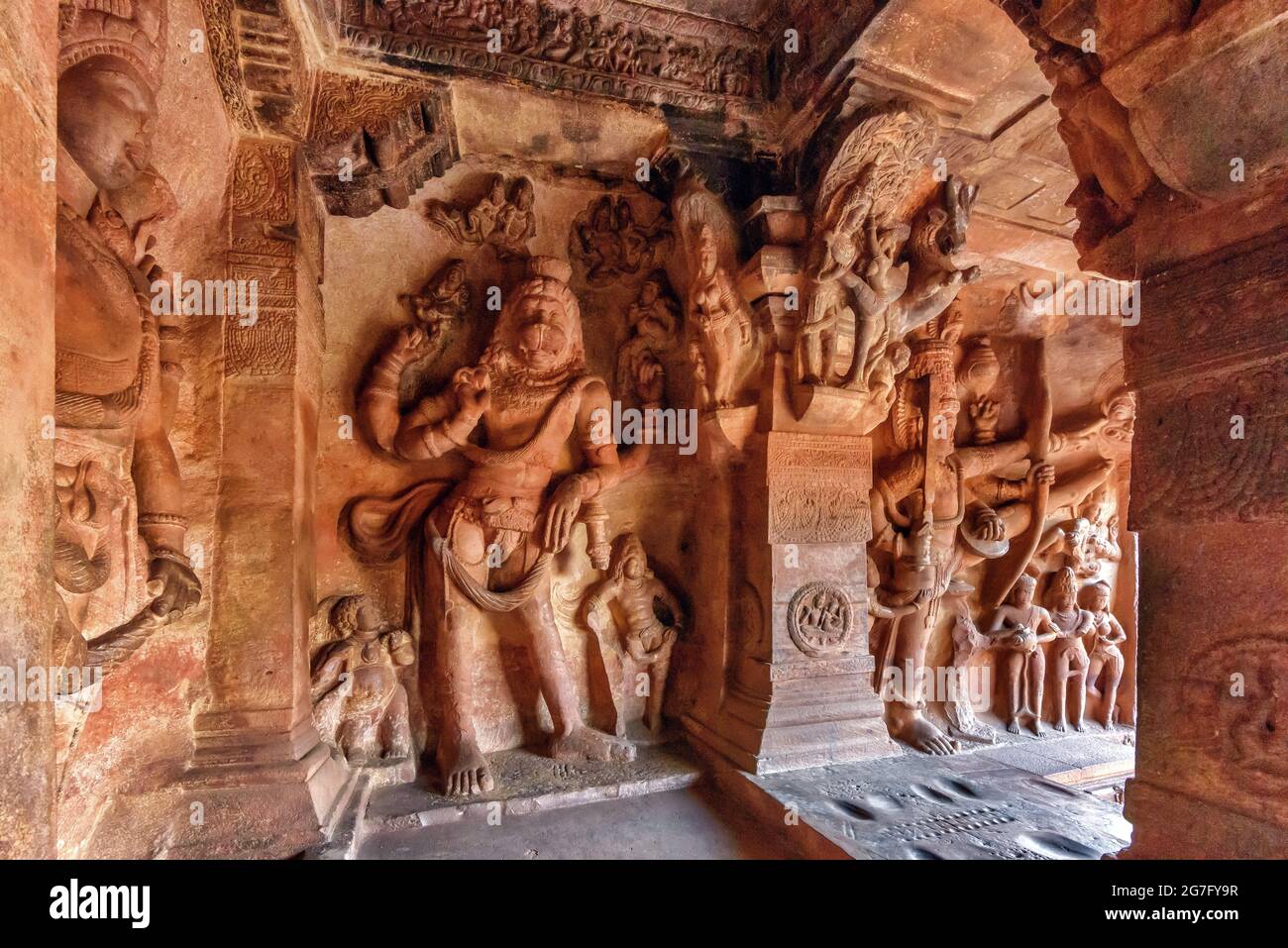 Badami Cave Temples, Karnataka. It is unesco heritage site and place of ...