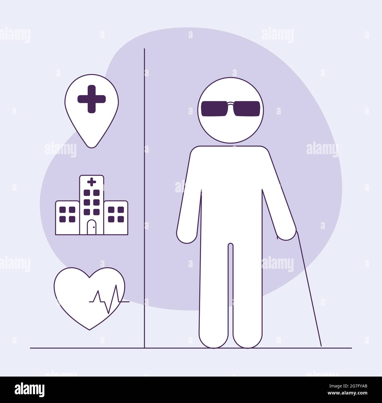 four disabled accessibility items Stock Vector Image & Art - Alamy