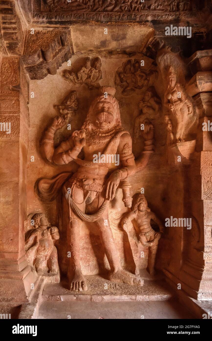 Badami Cave Temples, Karnataka. It is unesco heritage site and place of ...