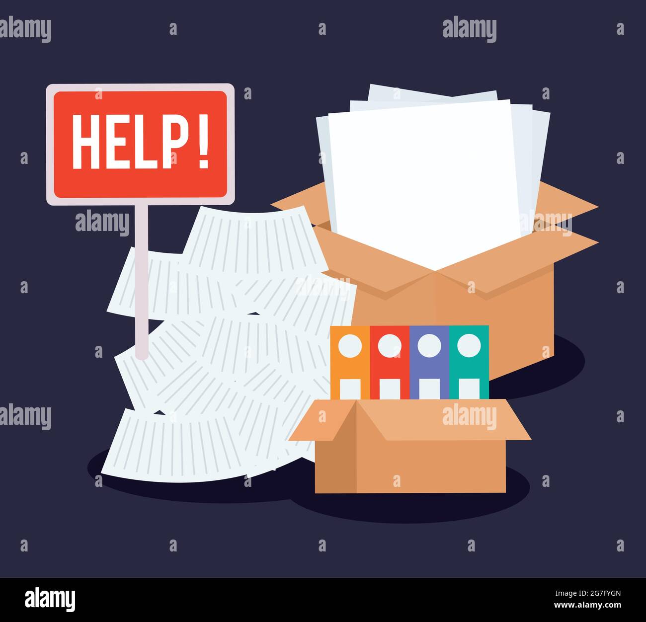 Piles of papers Stock Vector Images - Alamy