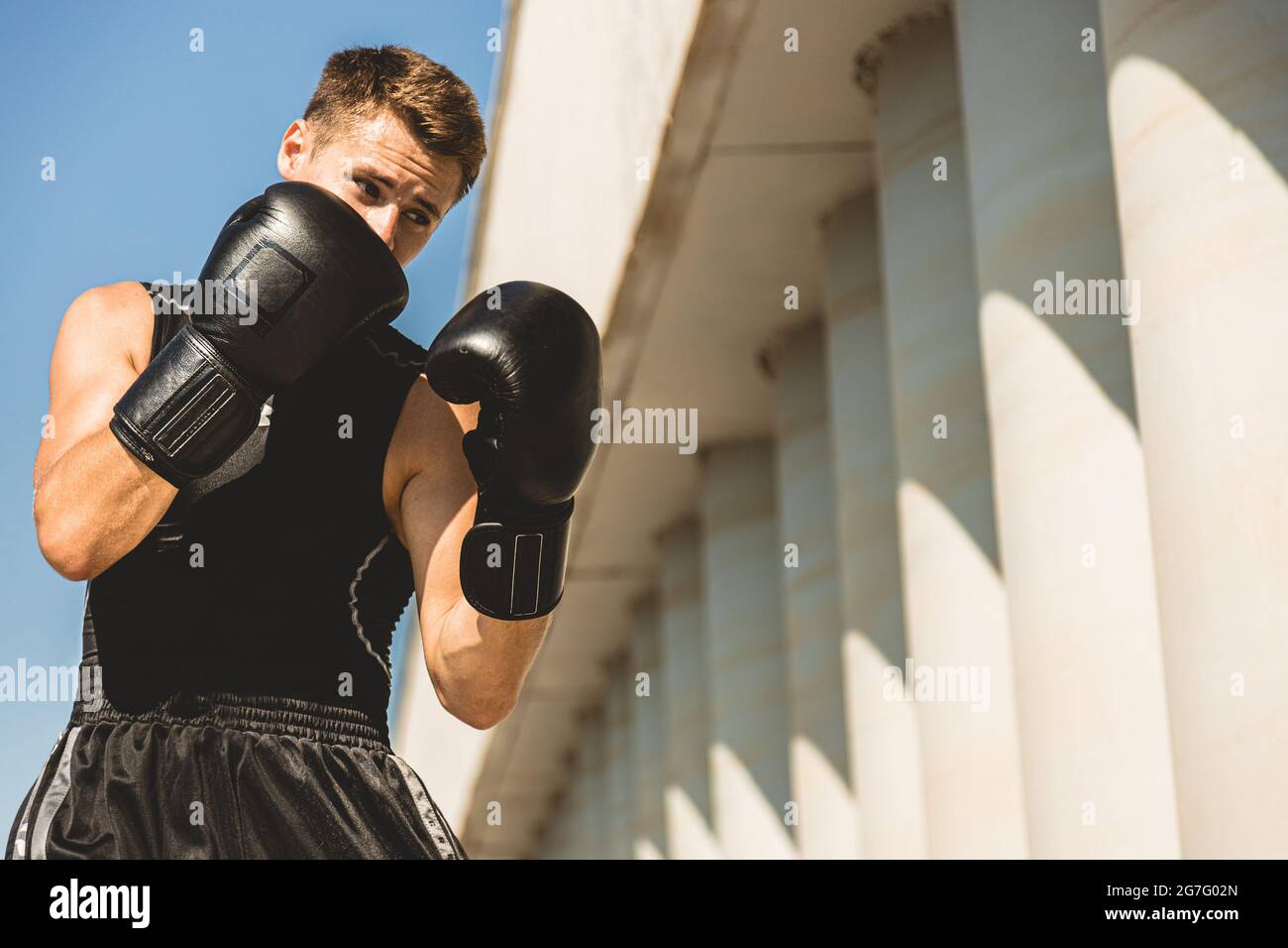 Action competition challenge boxing ring boxing glove hi-res stock ...