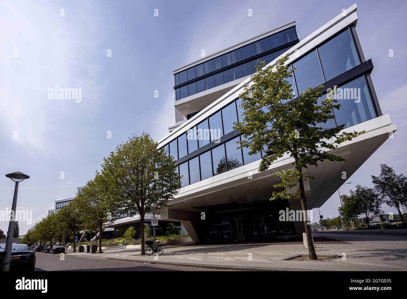 AMSTERDAM, NETHERLANDS - Jun 26, 2021: Sideview contemporary modern ...