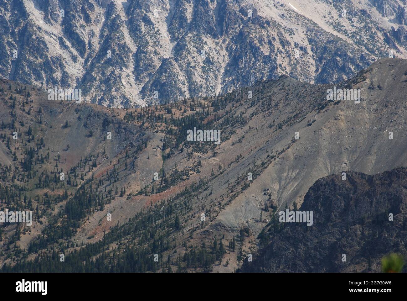 Mt. Stuart and the rugged rock of the Stuart Range, Cascade Mts, WA ...