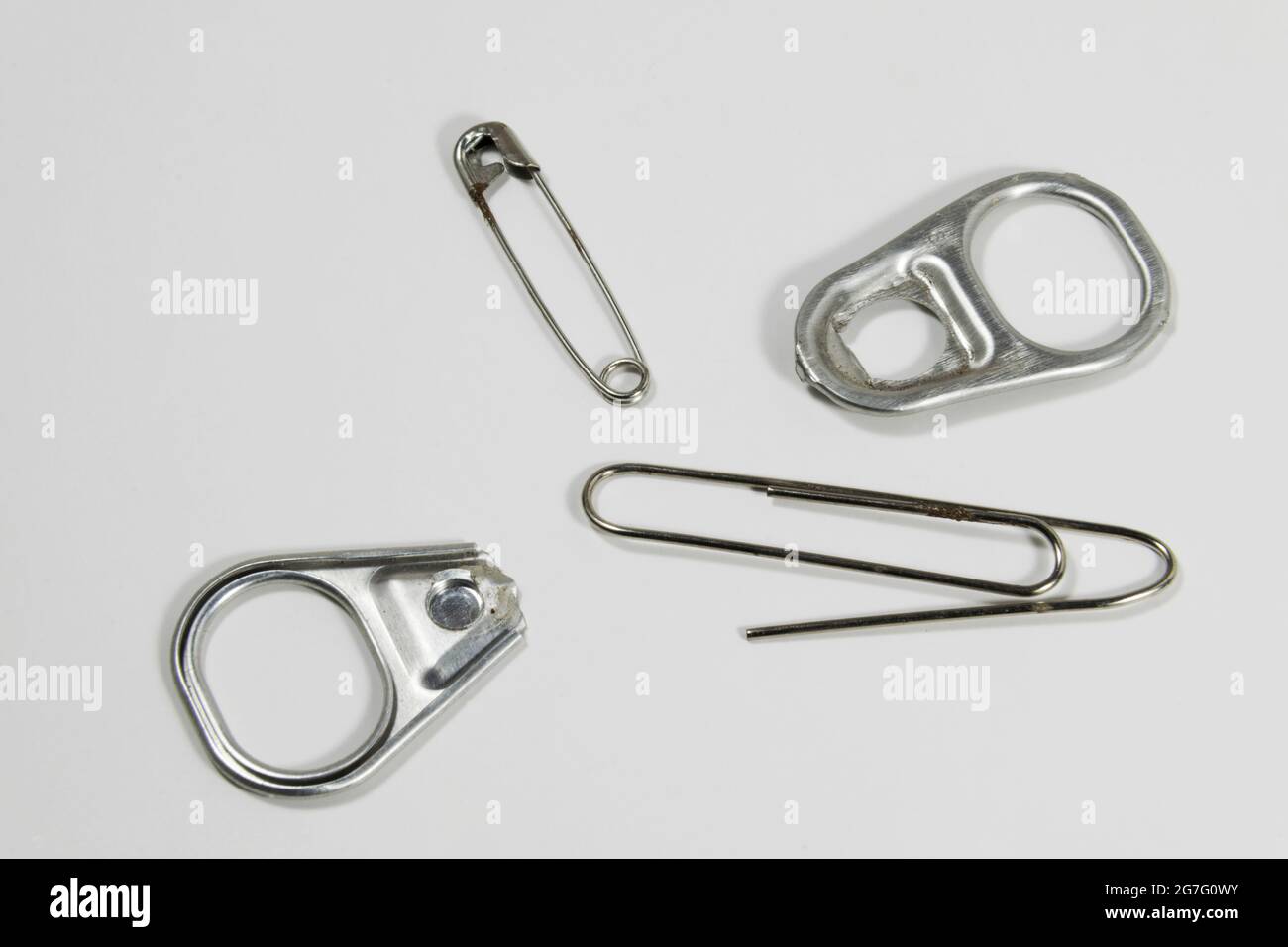 Still life articles of metal daily use paper clip Stock Photo - Alamy