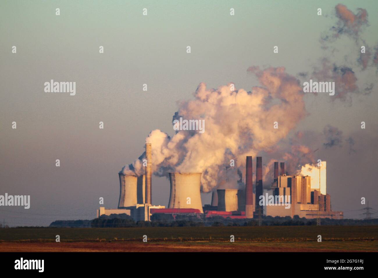 Power plant massive steam output Stock Photo - Alamy
