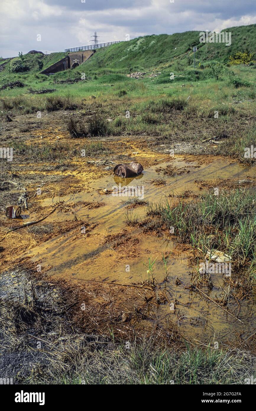 Land polluted with chemicals Stock Photo - Alamy