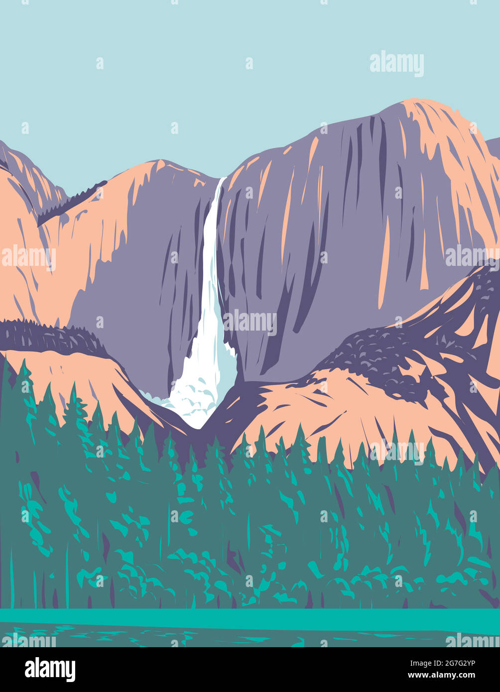 Merced river yosemite Stock Vector Images - Alamy