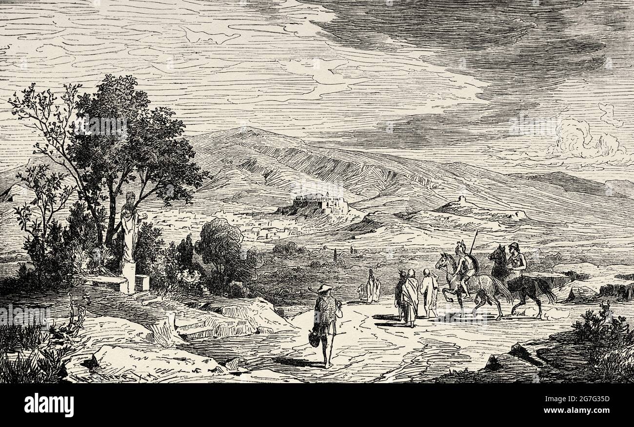 The Sacred Way of Athens in Ancient Greece, was the road that led from ...