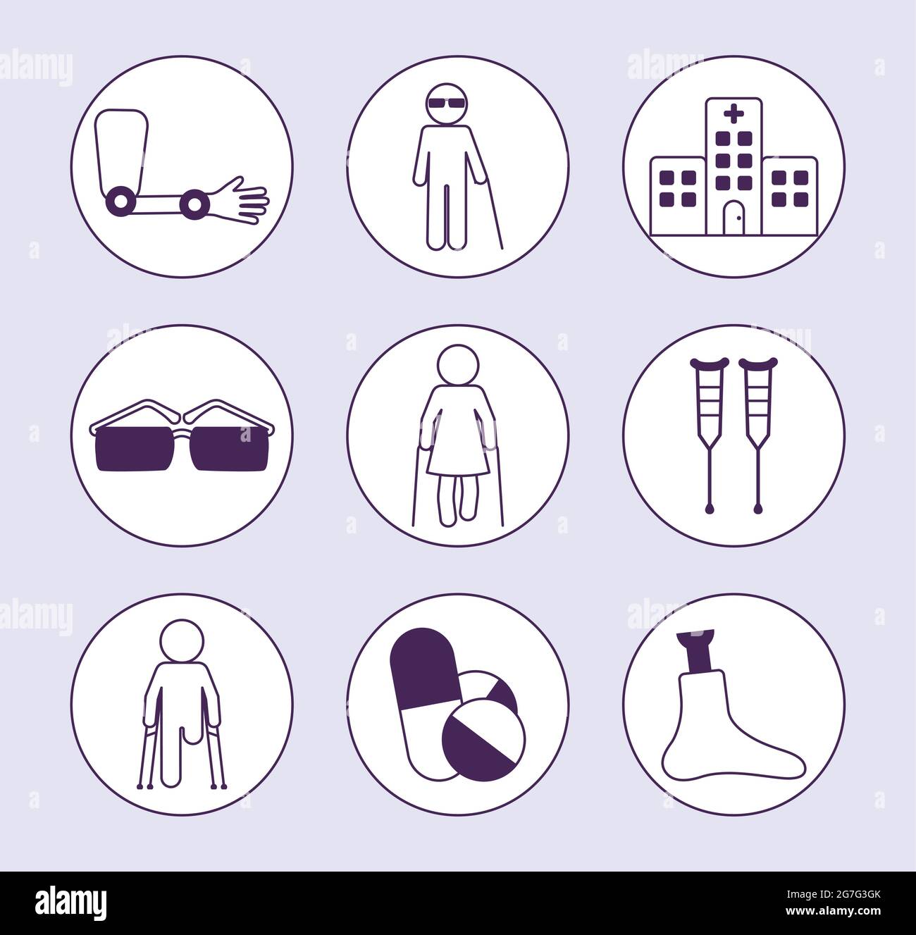 disabled accessibility items Stock Vector Image & Art - Alamy