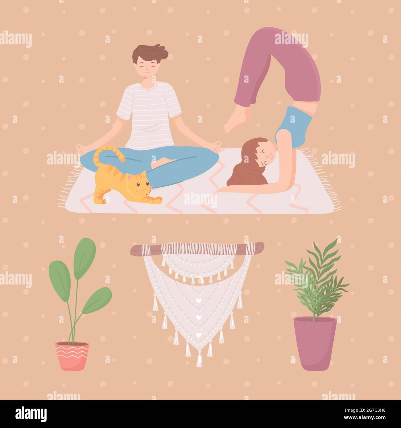 yoga people set Stock Vector Image & Art - Alamy