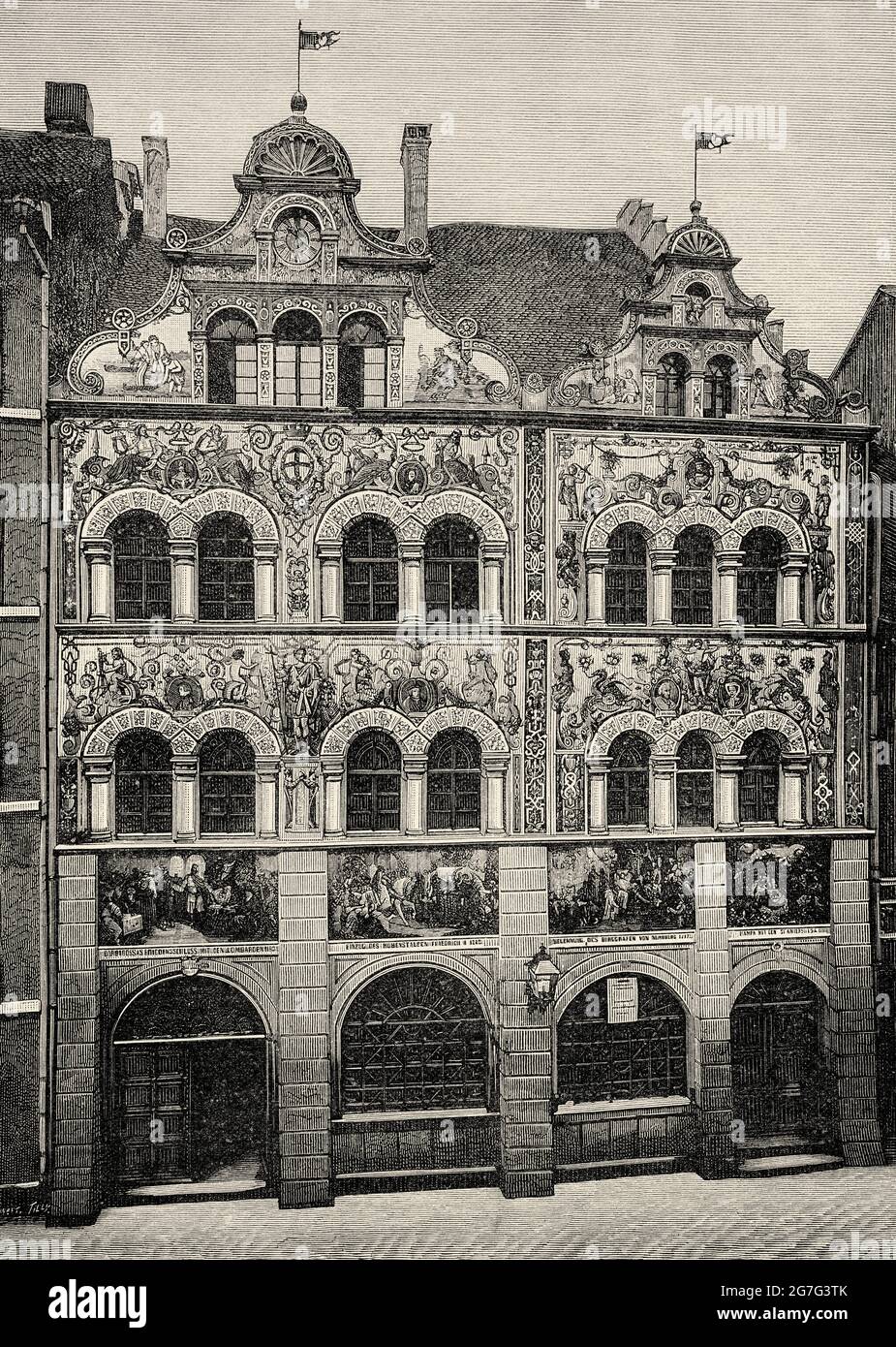 Historic town hall houses of the city of Constance, Baden-Wurttemberg ...