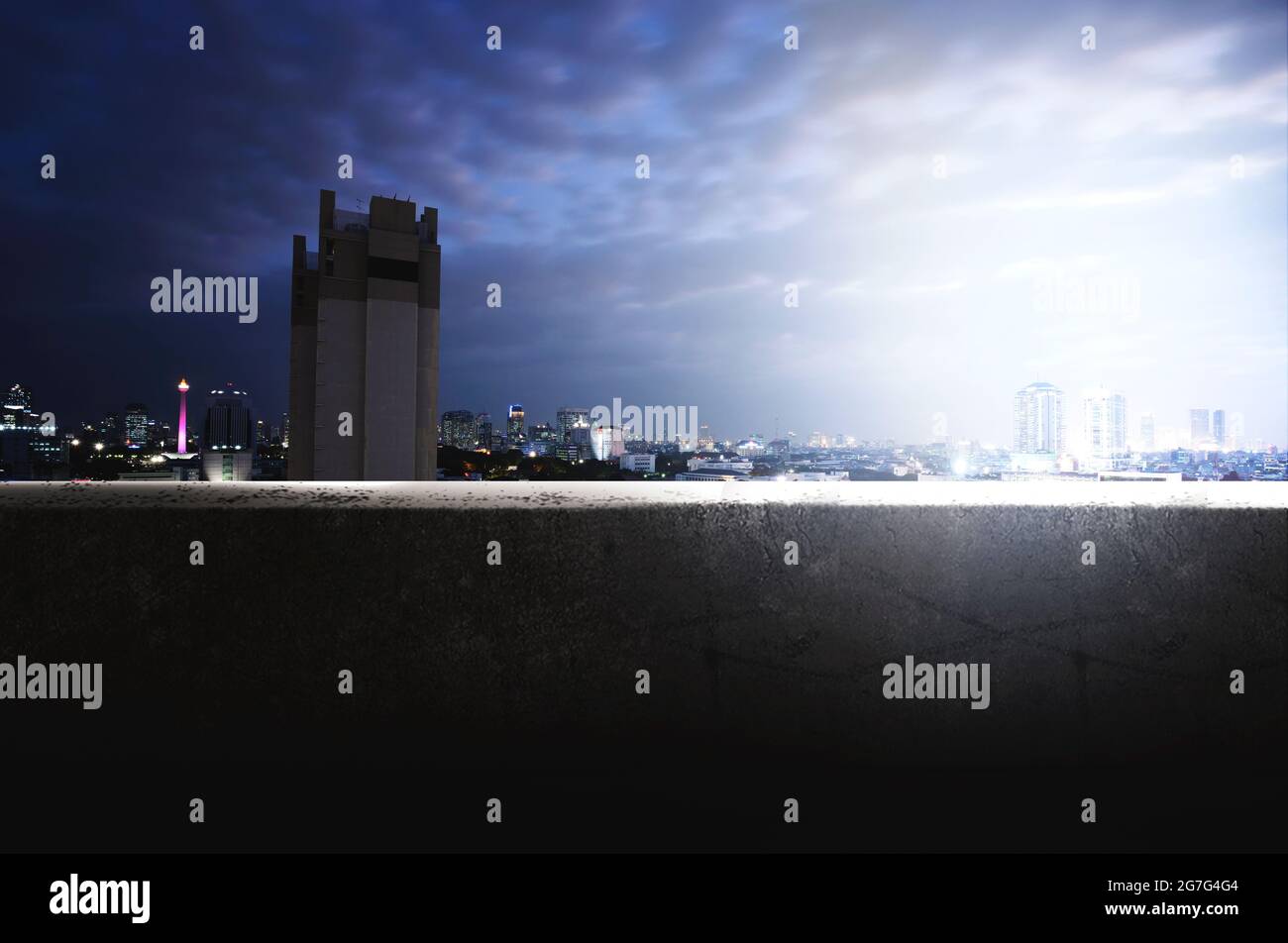 Skyscrapers and modern buildings with the night scene background Stock ...