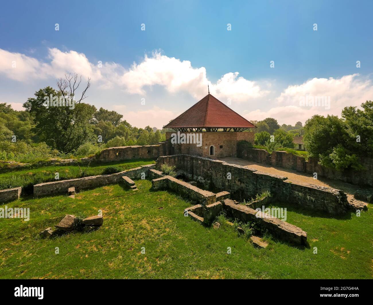 Fort of Onod town in Hungary. Medieval fort ruins which a part of the ...