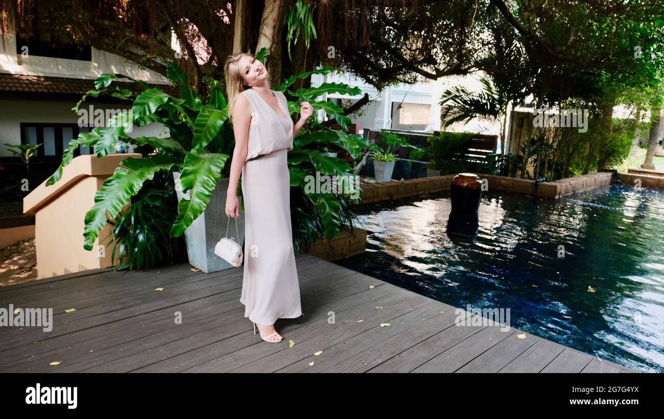 Eastern European Caucasian woman middle aged blonde hair light skin ...