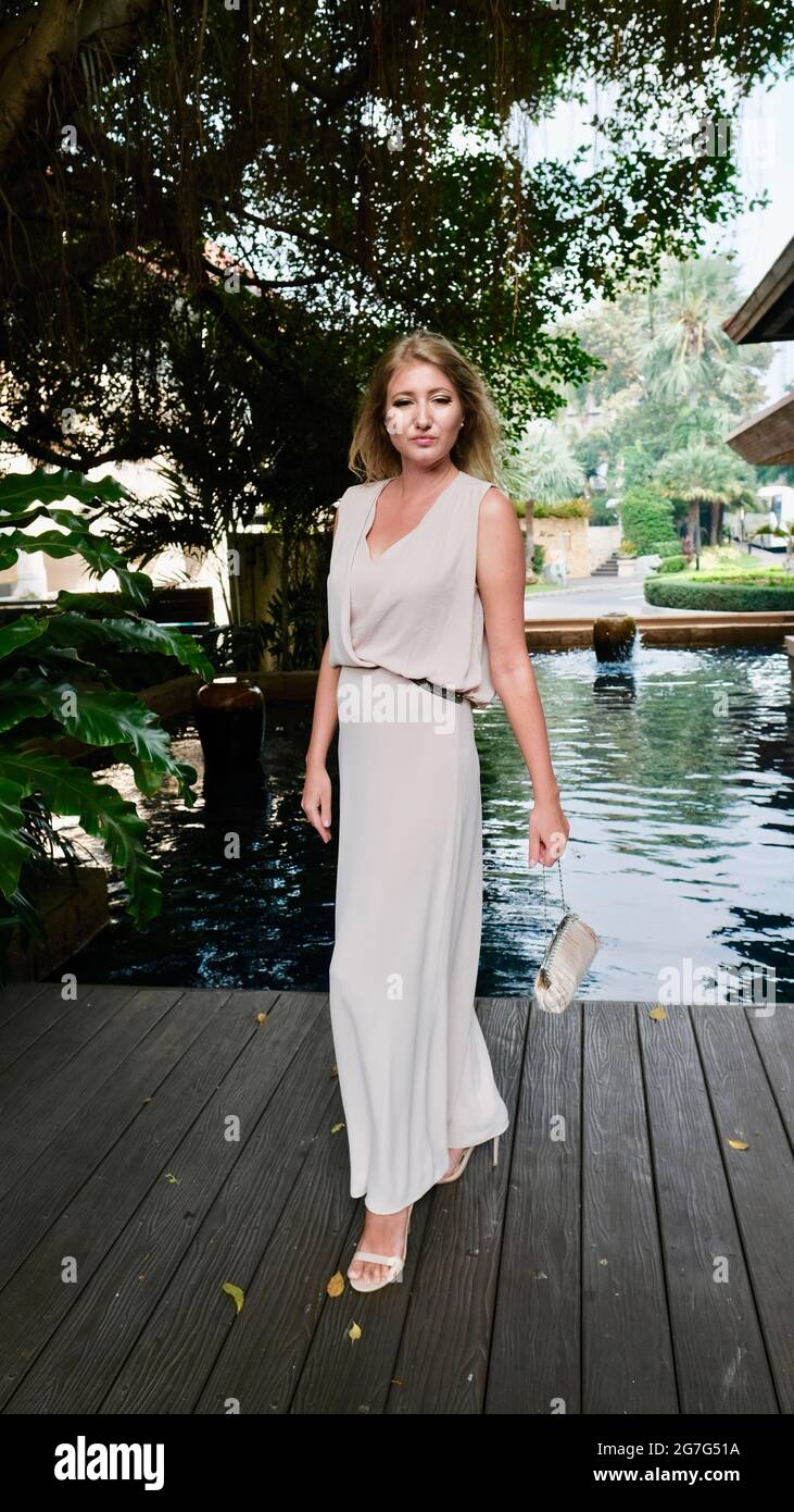 Eastern European Caucasian woman middle aged blonde hair light skin ...