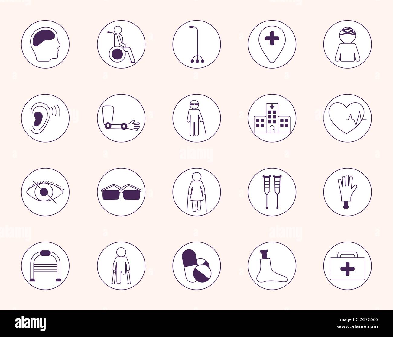 disabled accessibility symbols Stock Vector Image & Art - Alamy
