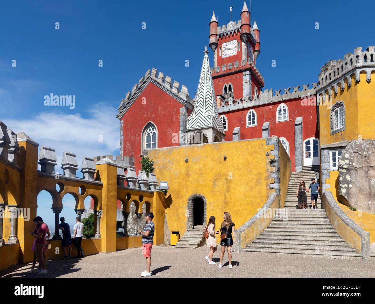 The Pena National Palace, Sintra, Lisbon District, Portugal. The ...