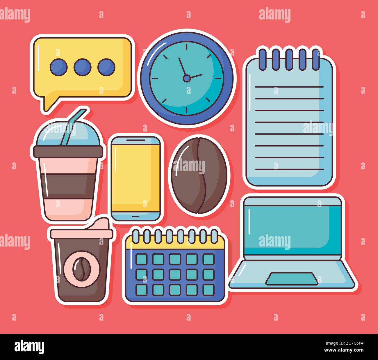 coffee break items Stock Vector Image & Art - Alamy