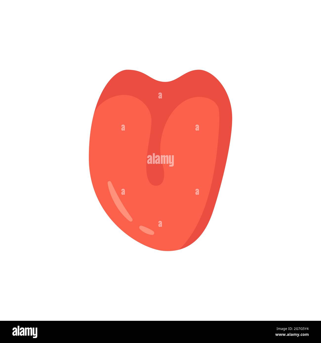 Human tongue in front. The tongue is like a sense organ. Part of the ...
