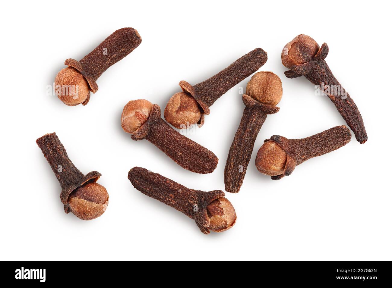 Dry spice cloves isolated on white background with clipping path. Top ...