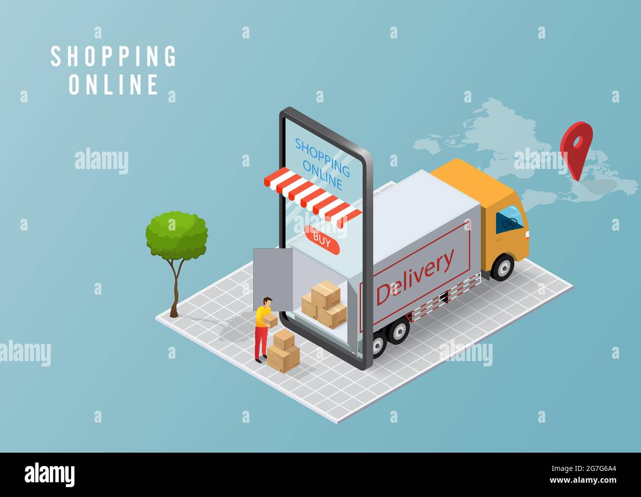 Online delivery concept warehouse logistic hi-res stock photography and ...