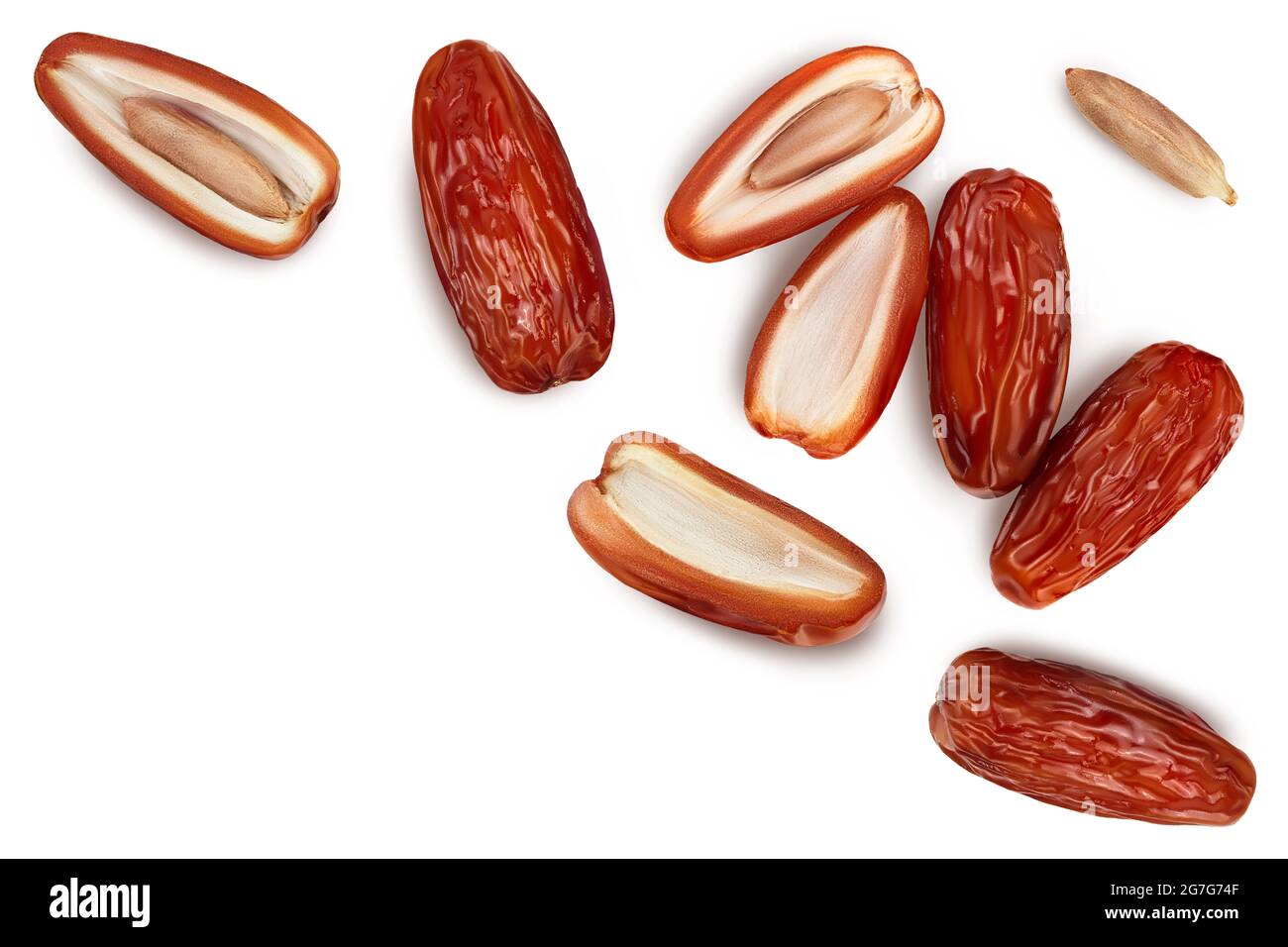 Red dates top view Cut Out Stock Images & Pictures - Alamy