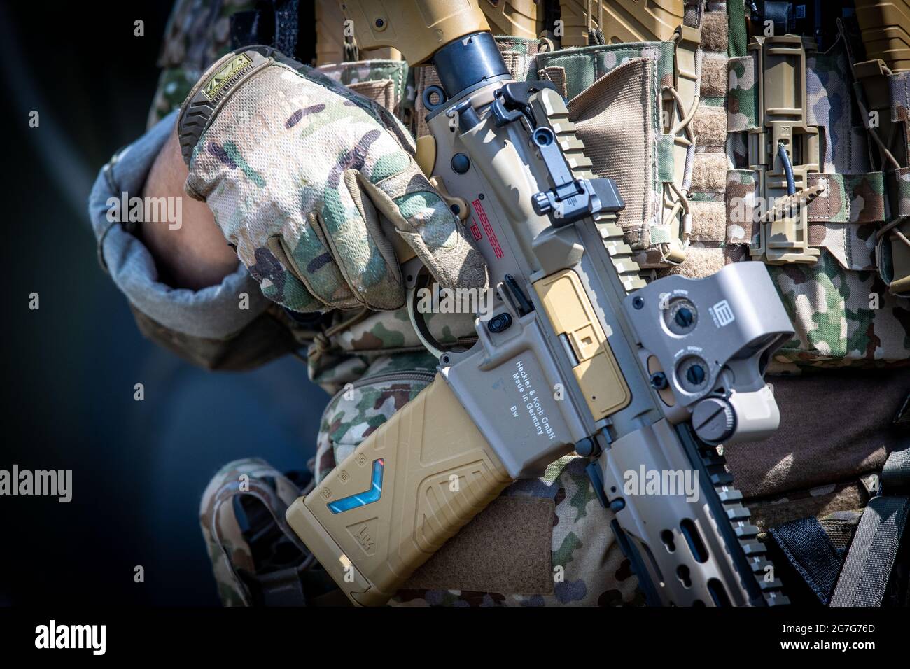 Trollenhagen, Germany. 04th July, 2021. Soldiers of the Bundeswehr's ...