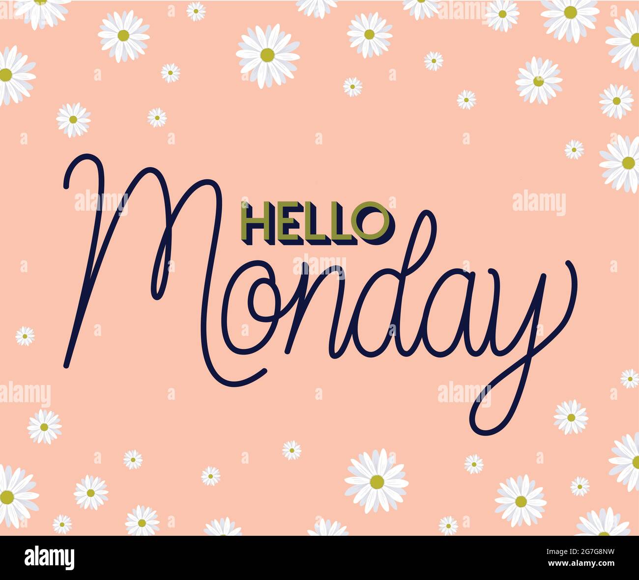 card of hello monday Stock Vector Image & Art - Alamy