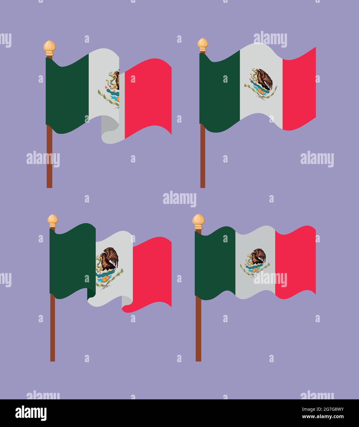 four mexican flags Stock Vector Image & Art - Alamy