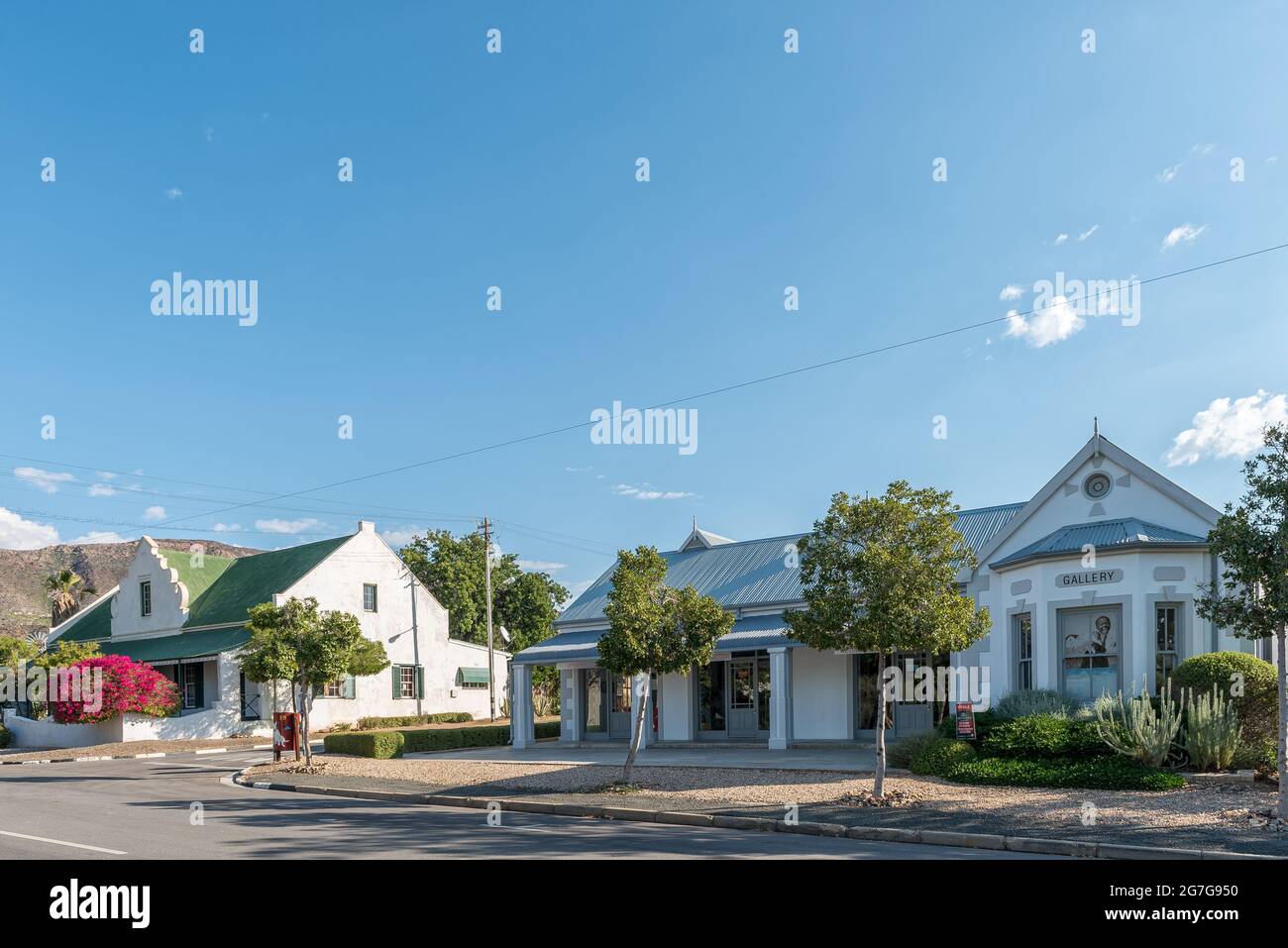 PRINCE ALBERT, SOUTH AFRICA - APRIL 20, 2021: A street scene, with an ...