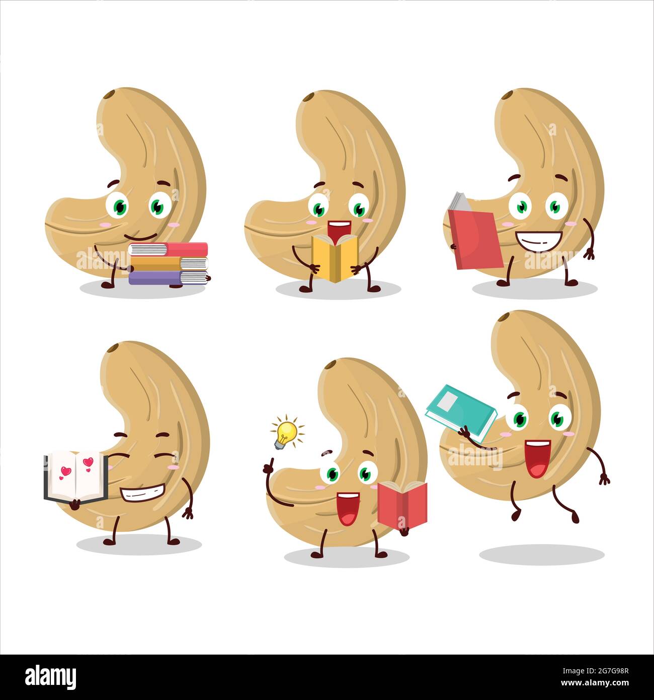 A picture of cashew nuts cartoon character concept reading an amusing ...
