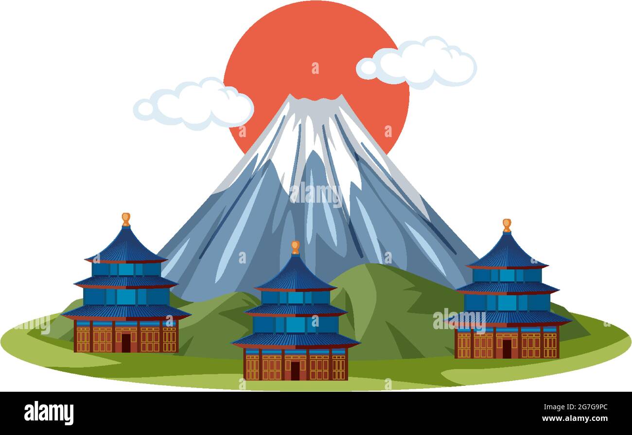 Mount Fuji landmark of Japan illustration Stock Vector Image & Art - Alamy