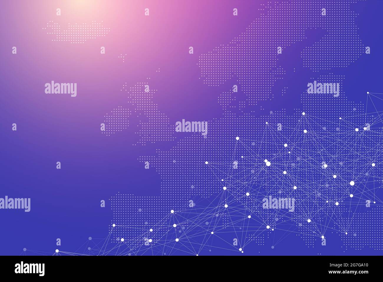 Geometric graphic background molecule and communication. Big data ...