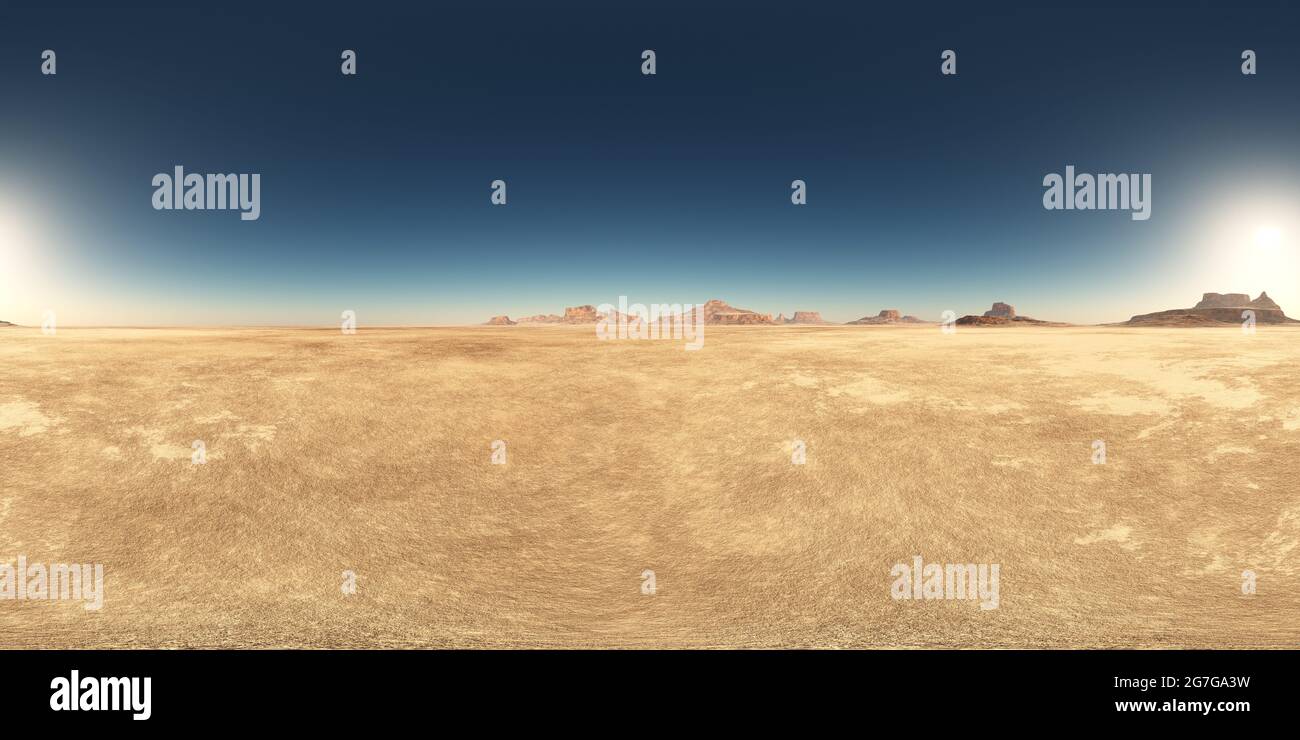 Spherical 360 degrees seamless panorama with a desert landscape Stock ...