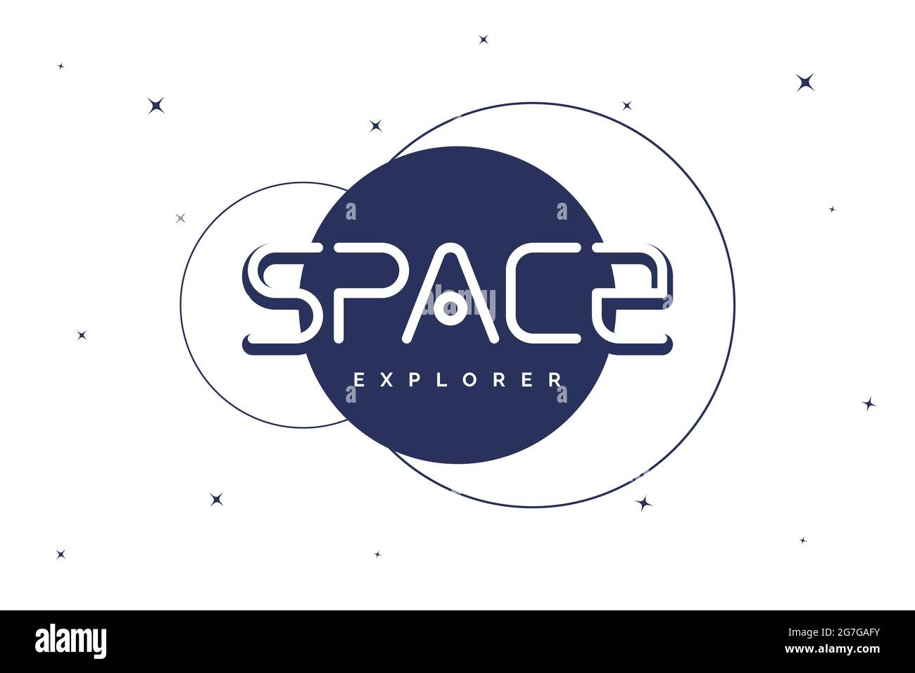 Space explorer logo concept. Galaxy exploring company logotype template ...