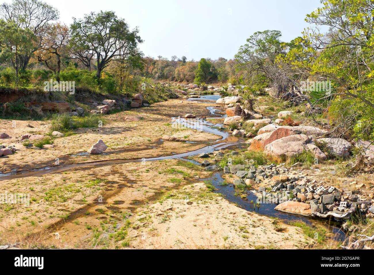 Landscape, Sabie River, Kruger National Park, South Africa, Africa ...
