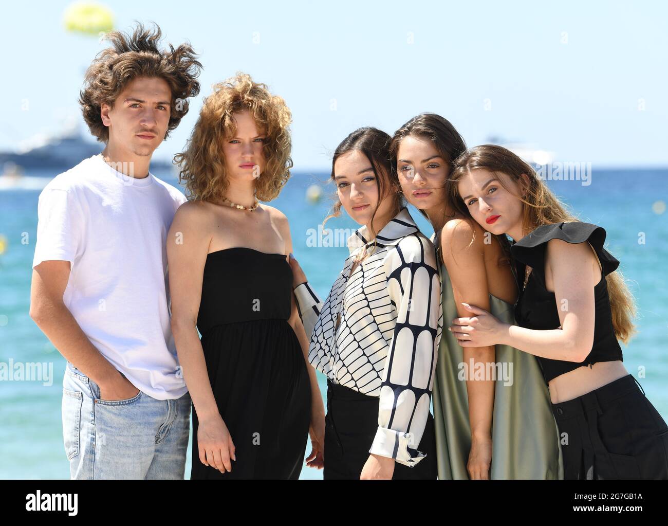 Cannes, France, 14 July 2021 Andi Bajgora, Flaka Latifi, Era Balaj ...