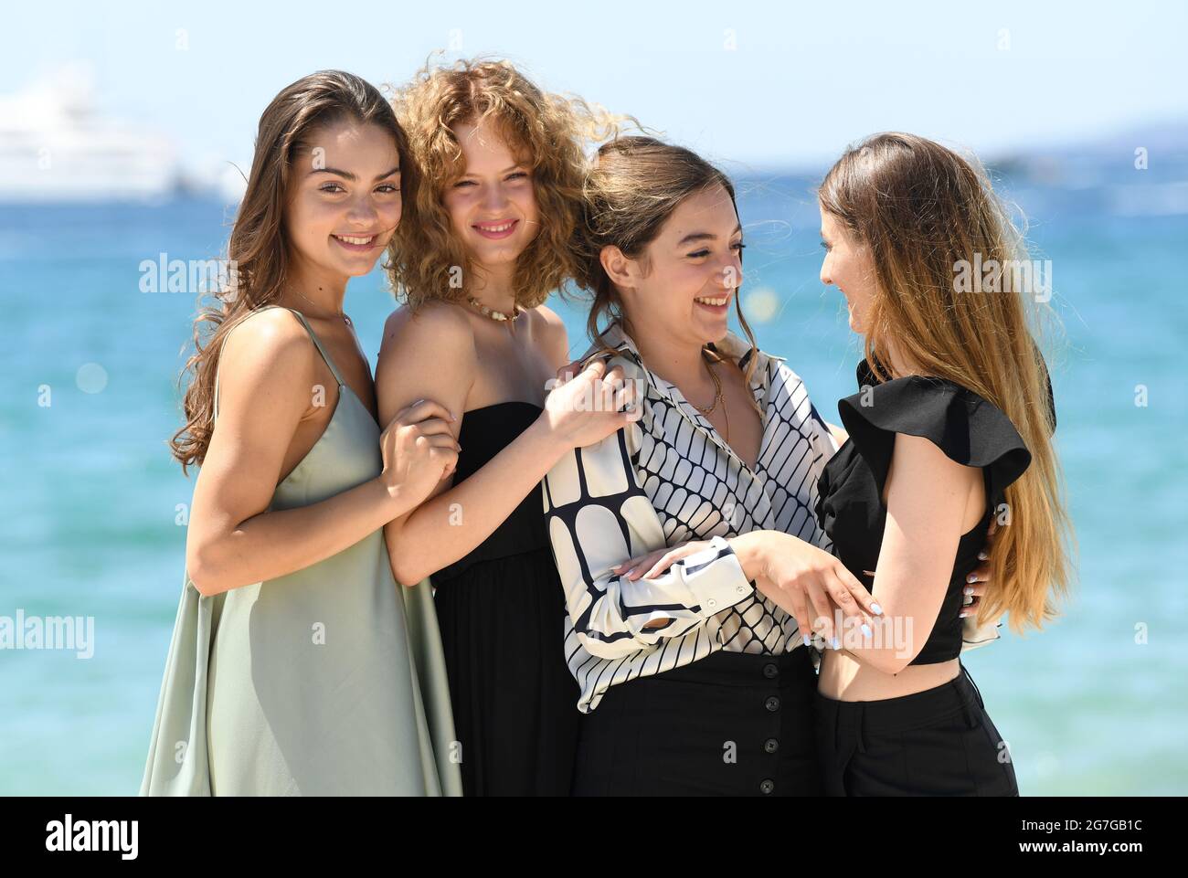 Cannes, France, 14 July 2021 Flaka Latifi, Era Balaj, Luana Bahrami and ...