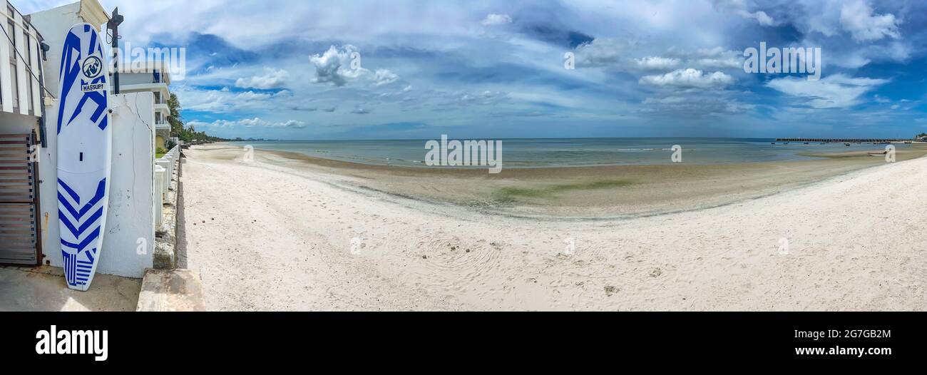 Cha Am Beach in Phetchaburi, Thailand, south east asia Stock Photo - Alamy