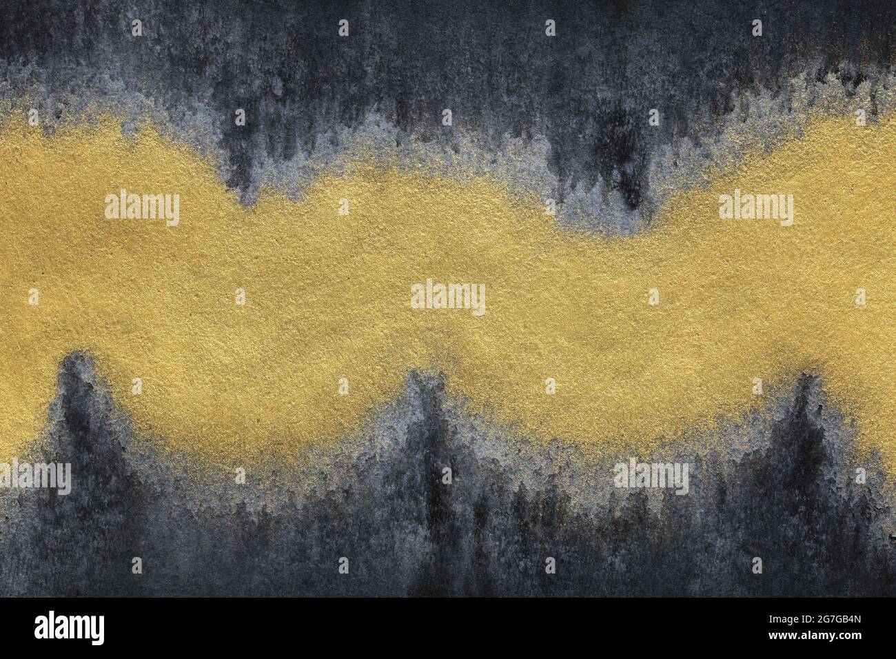 Japanese new year gold ink wave, sumi black texture background, natural ...