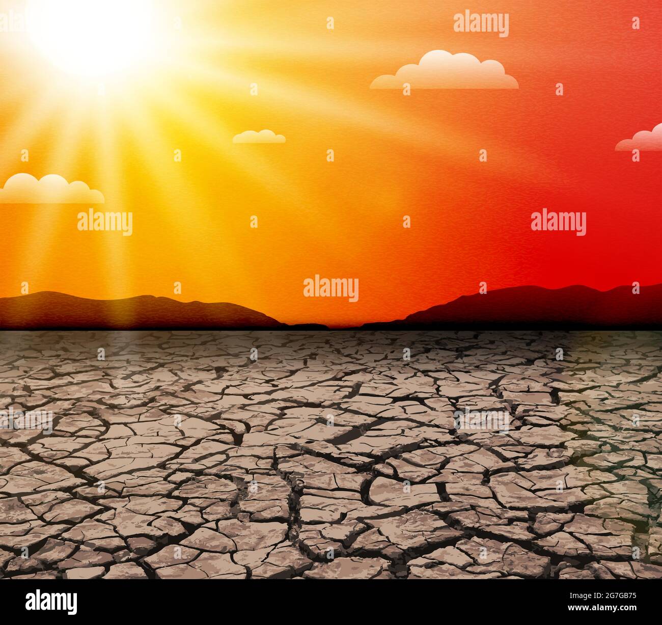 Desert climate change Stock Vector Images - Alamy