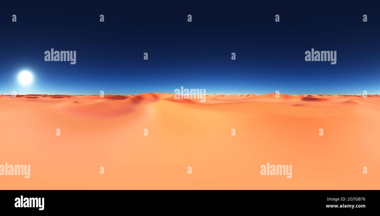 Spherical 360 degrees seamless panorama with a desert landscape Stock ...