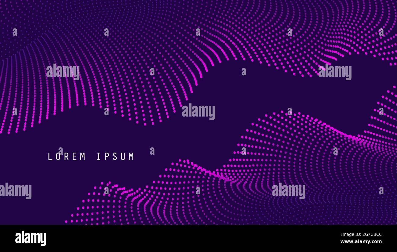 Vector background with color abstract wave dots Stock Vector Image ...